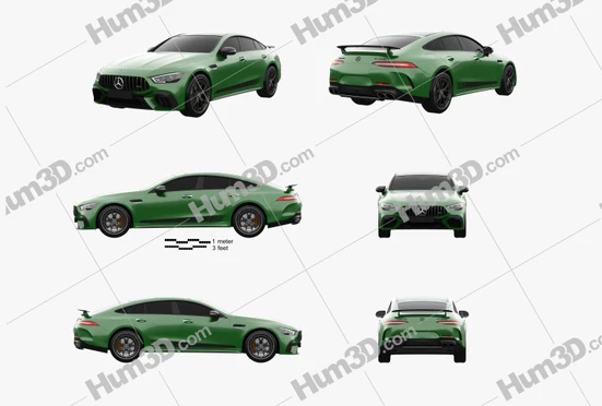 Mercedes amg gt blueprints Download in PNG - 3DModels.org