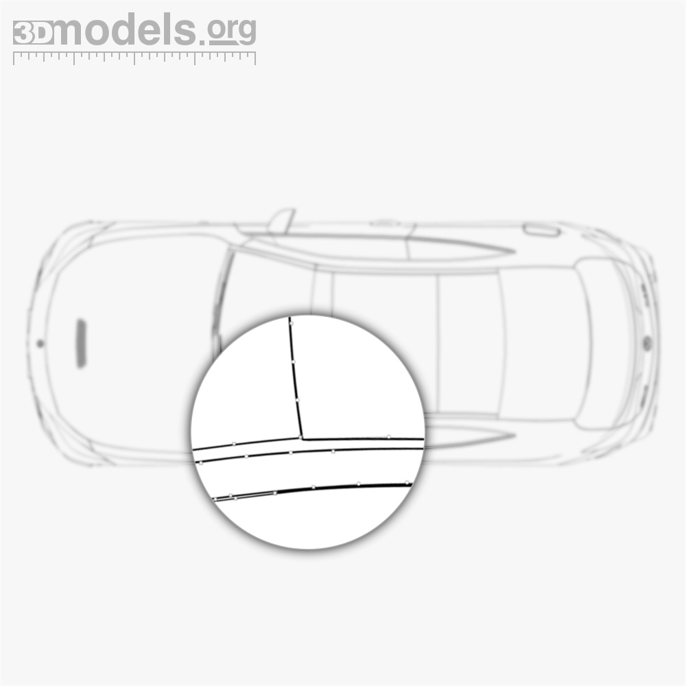 Mercedes-Benz CLE-class coupe AMG 2025 Vector Blueprint - 3DModels.org