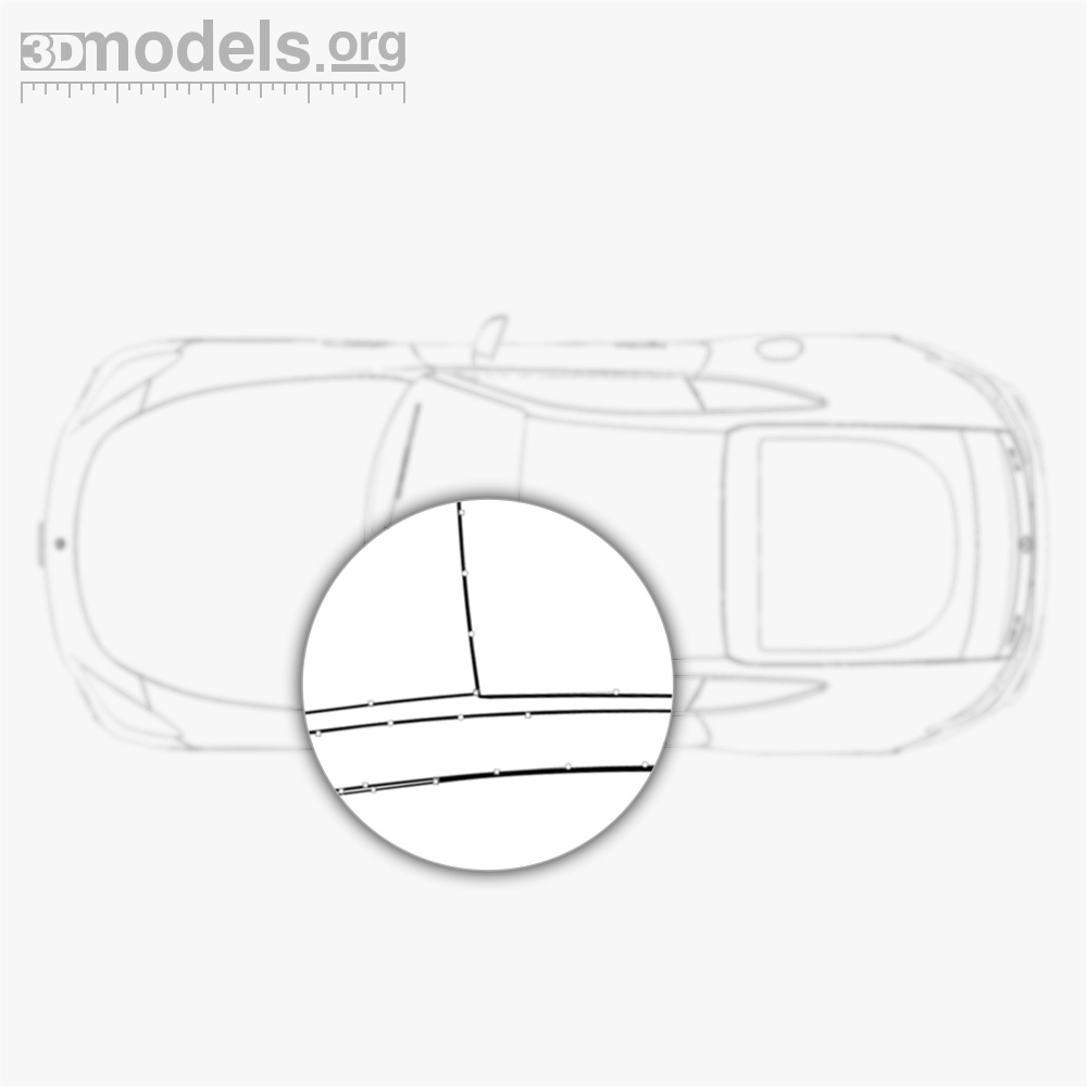 Mercedes-Benz AMG GT coupe 2025 Vector Blueprint - 3DModels.org
