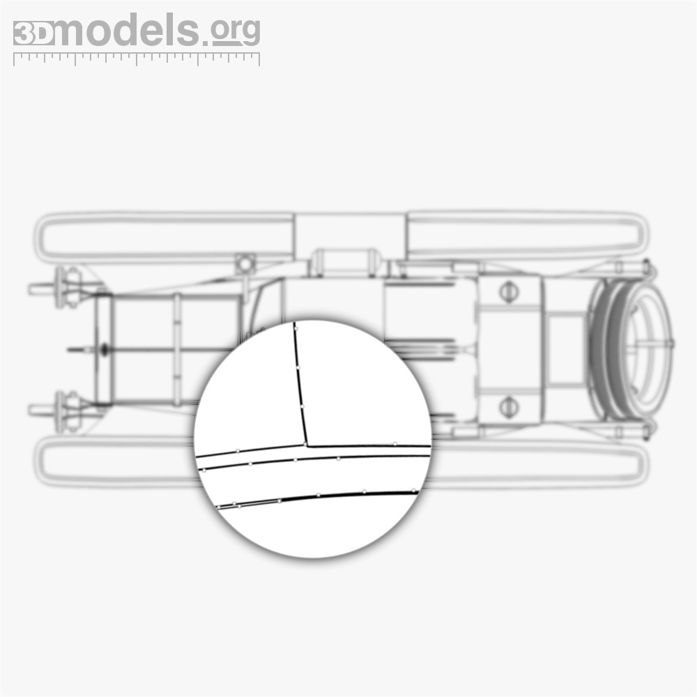 Mercer 35R Raceabout 1910 Vector Blueprint - 3DModels.org