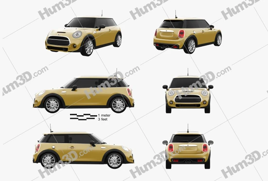 Mini car blueprints Download in PNG - 3DModels.org