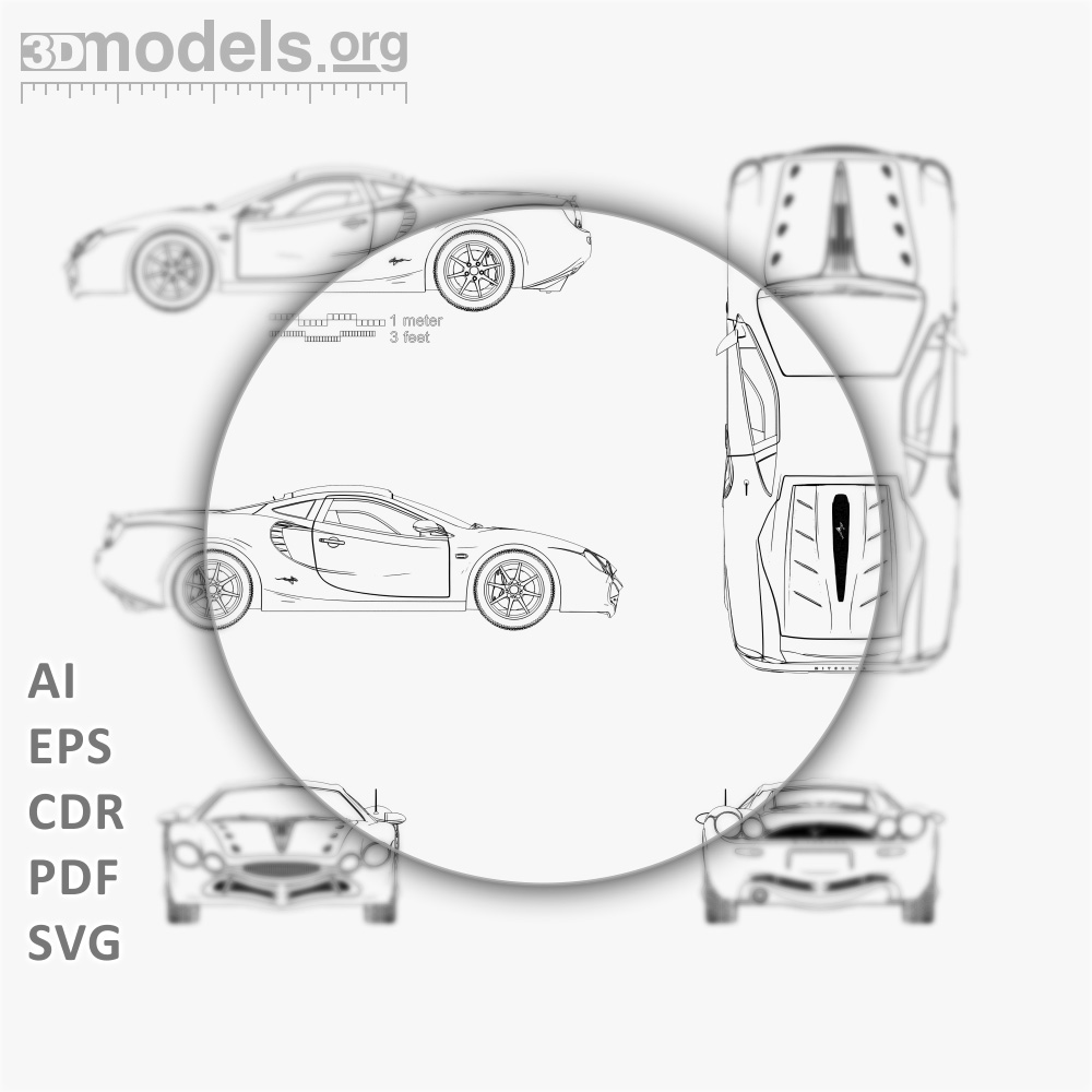 Mitsuoka Orochi 2014 Vector Blueprint - 3DModels.org