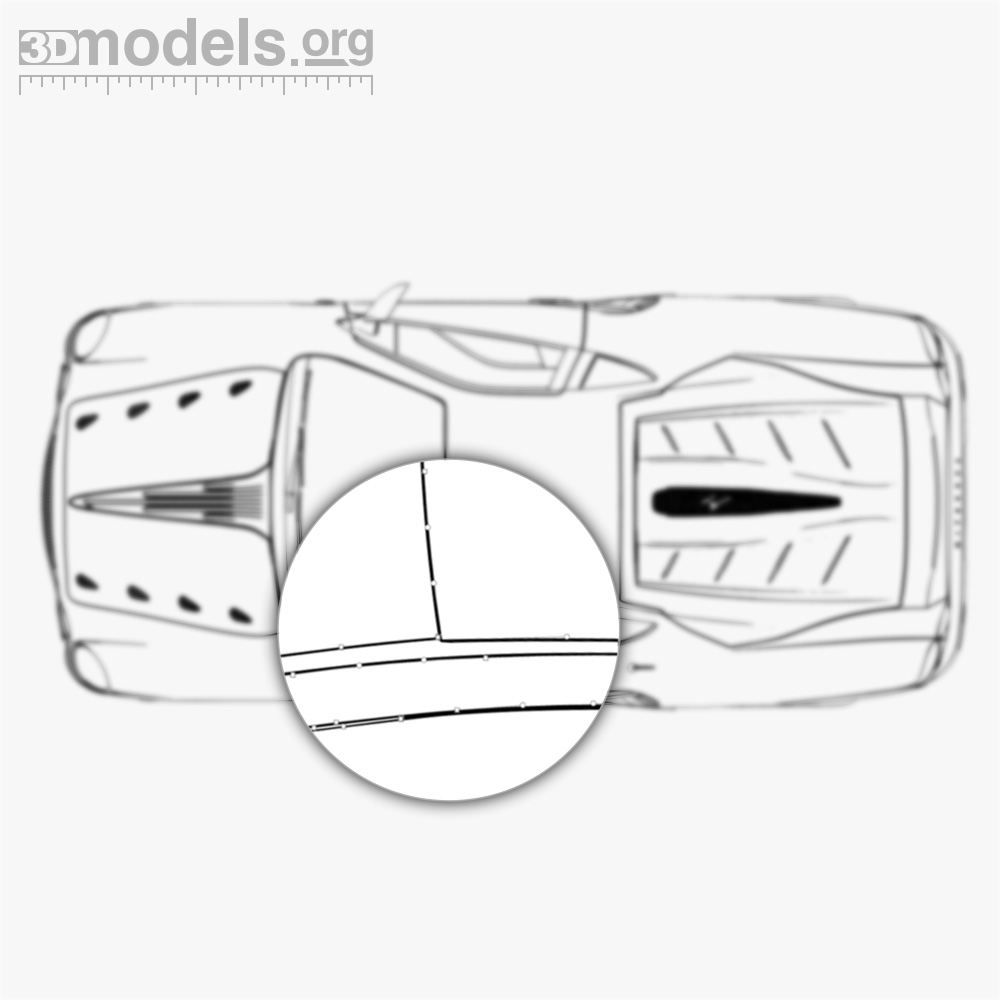Mitsuoka Orochi 2014 Vector Blueprint - 3DModels.org