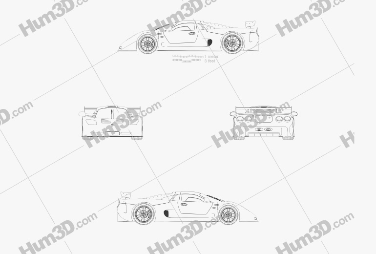 Mosler MT900S 2011 Blueprint - 3DModels.org