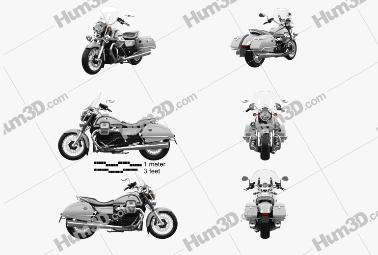 Moto Guzzi California 1400 Touring 2015 Blueprint Template - 3DModels.org