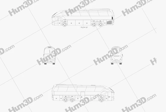 Neoplan blueprints Download in PNG - 3DModels.org