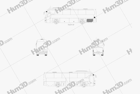 Neoplan blueprints Download in PNG - 3DModels.org