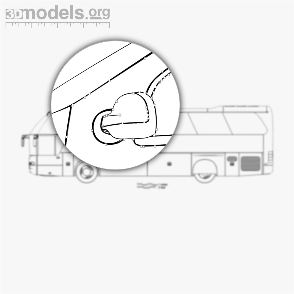 Neoplan Starliner N 516 SHD bus 1995 Vector Blueprint - 3DModels.org