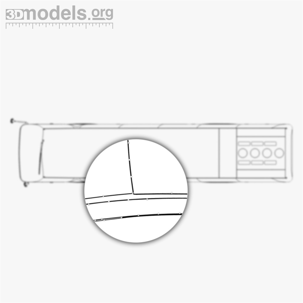 Neoplan Starliner N 516 SHD bus 1995 Vector Blueprint - 3DModels.org