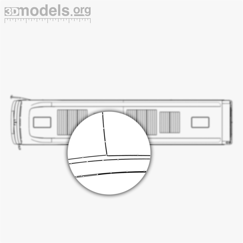 New Flyer Xcelsior bus 2016 Vector Blueprint - 3DModels.org