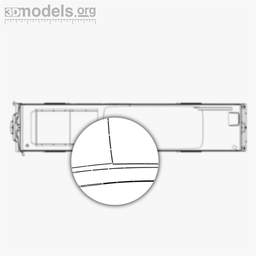 New Flyer DE40LF 2008 Vector Blueprint - 3DModels.org