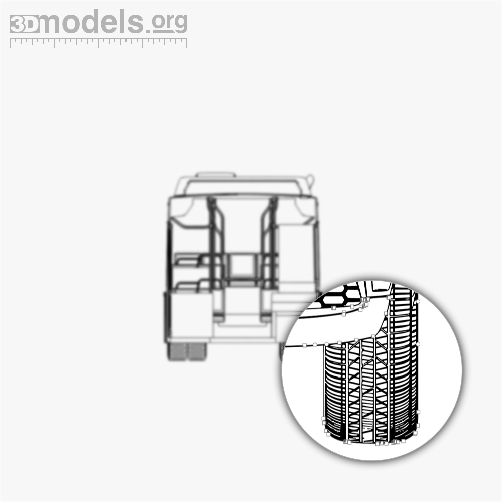New Flyer DE40LF 2008 Vector Blueprint - 3DModels.org
