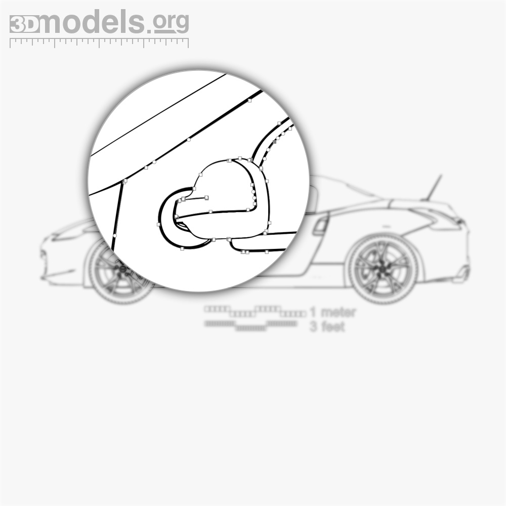 Nissan 370Z Roadster 2012 Vector Blueprint - 3DModels.org