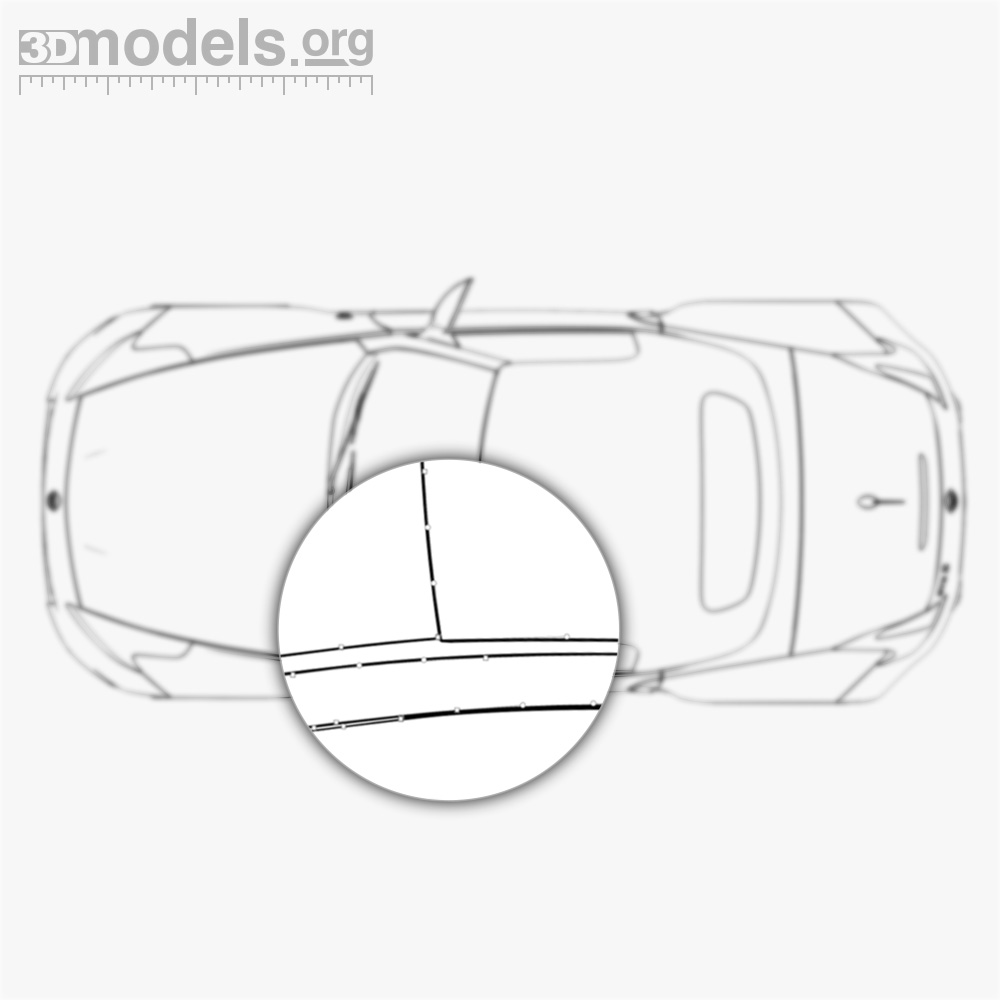 Nissan 370Z Roadster 2012 Vector Blueprint - 3DModels.org