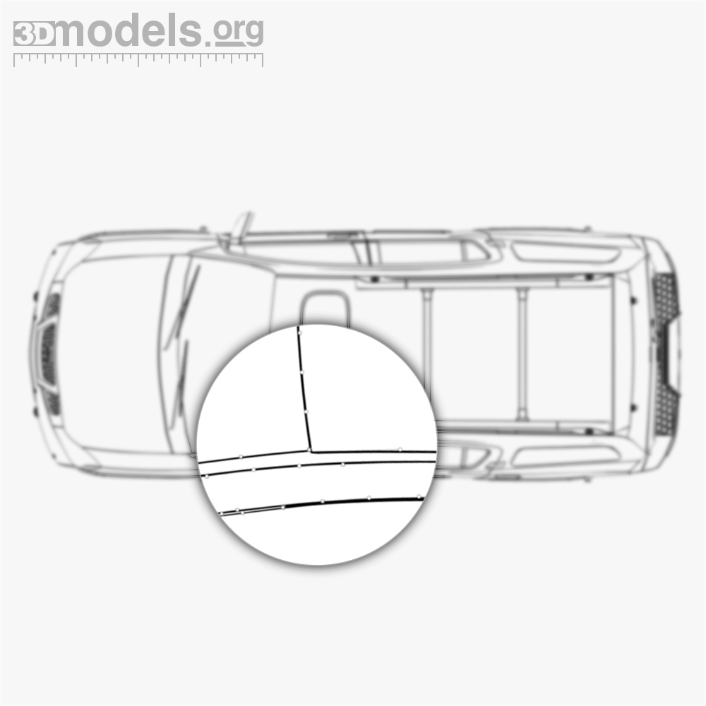 Nissan Armada 2014 Vector Blueprint - 3DModels.org