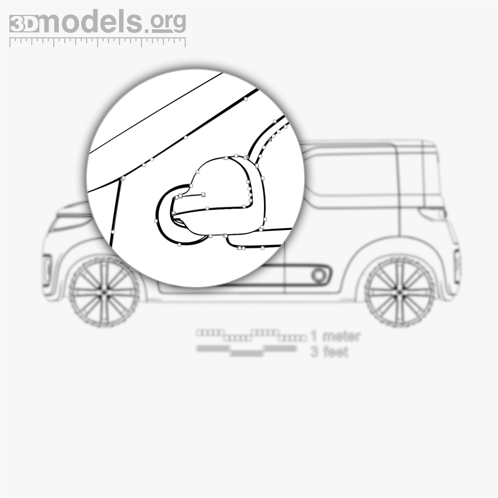 Nissan Teatro for Dayz 2019 Vector Blueprint - 3DModels.org