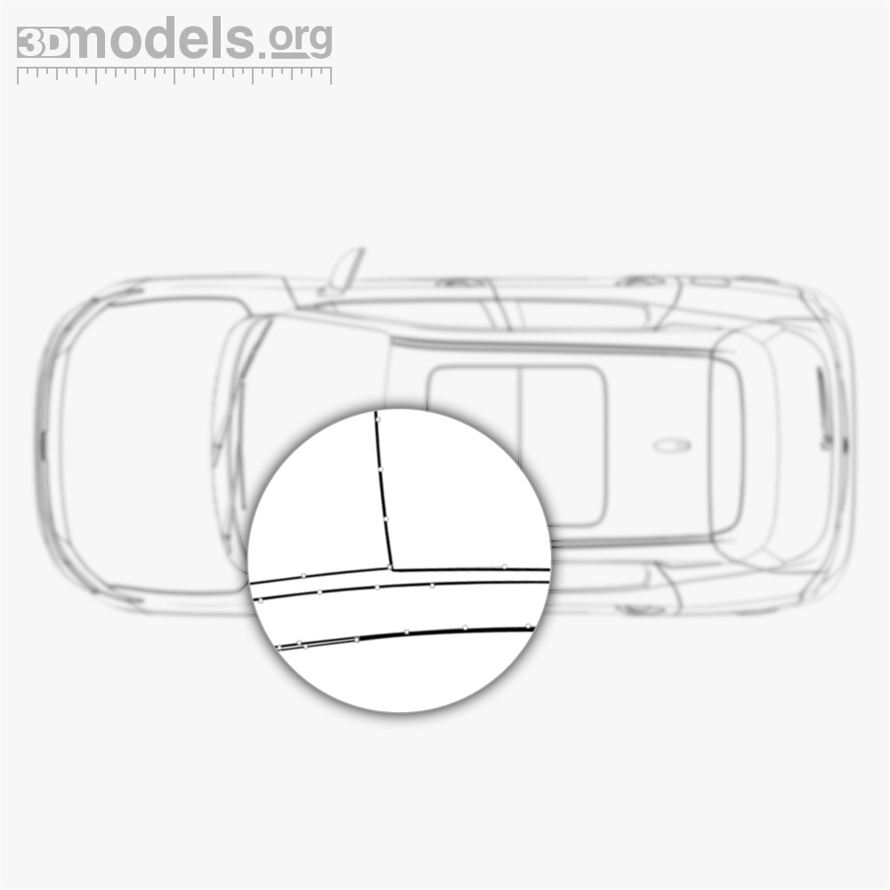 Nissan Kicks SR 2025 Vector Blueprint - 3DModels.org