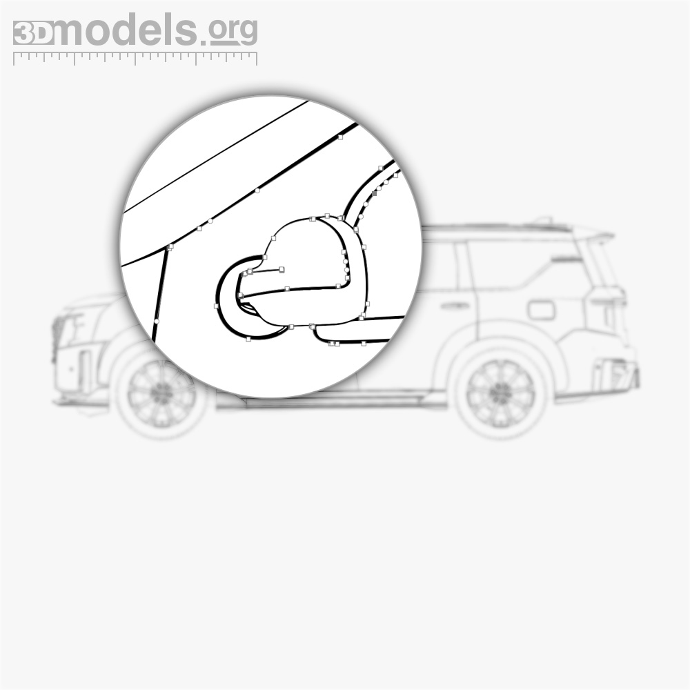 Nissan Armada Nismo 2025 Vector Blueprint - 3DModels.org