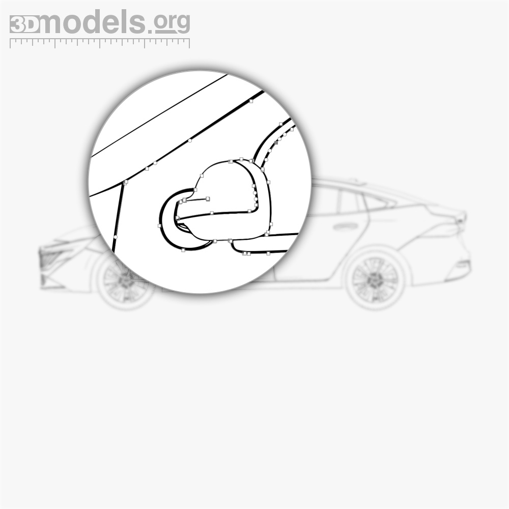Nissan Sentra SL 2025 Vector Blueprint - 3DModels.org