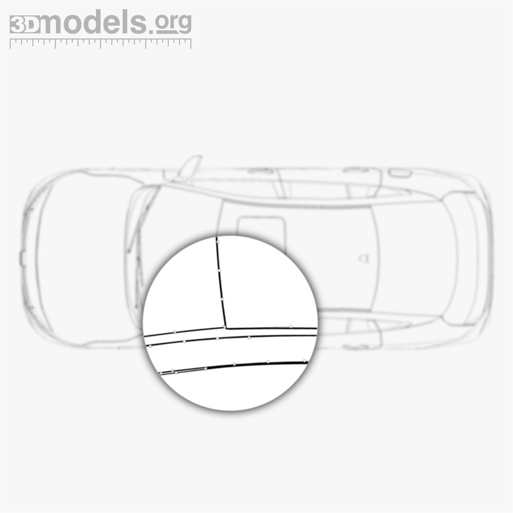 Nissan Sentra SR 2025 Vector Blueprint - 3DModels.org
