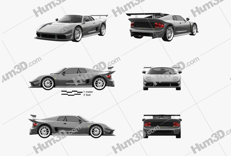 Noble M12 2004 Blueprint Template - 3DModels.org