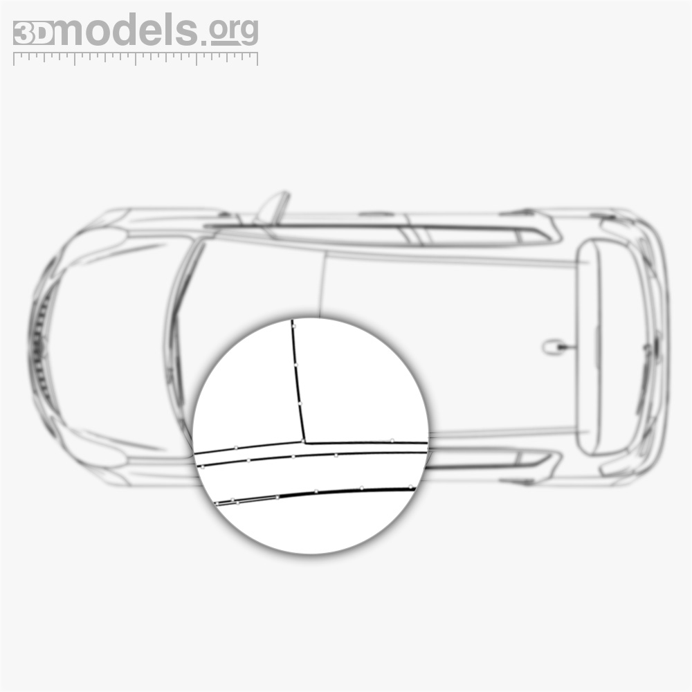 Opel Corsa Essentia 5-door 2020 Vector Blueprint - 3DModels.org