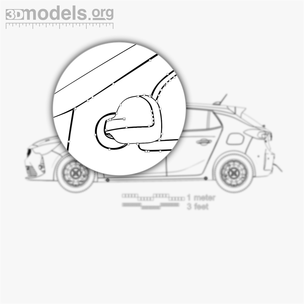 Opel Corsa e-Rally 2022 Vector Blueprint - 3DModels.org