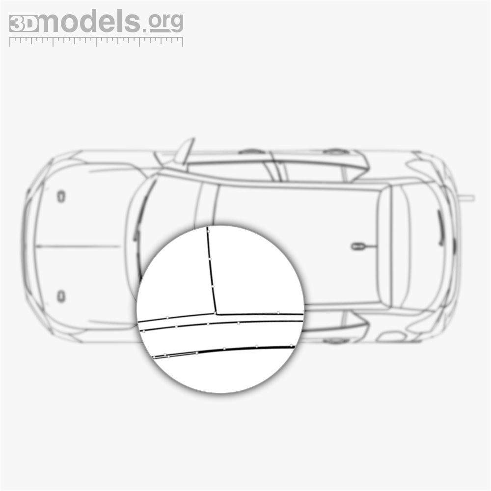 Opel Corsa e-Rally 2022 Vector Blueprint - 3DModels.org