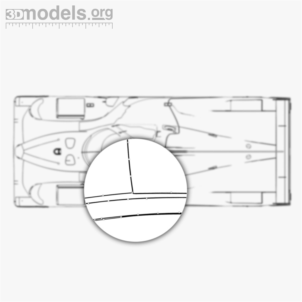 Oreca 07 LMP2 2017 Vector Blueprint - 3DModels.org