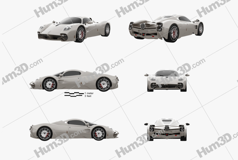 Pagani Utopia 2023 Blueprint Template - 3DModels.org