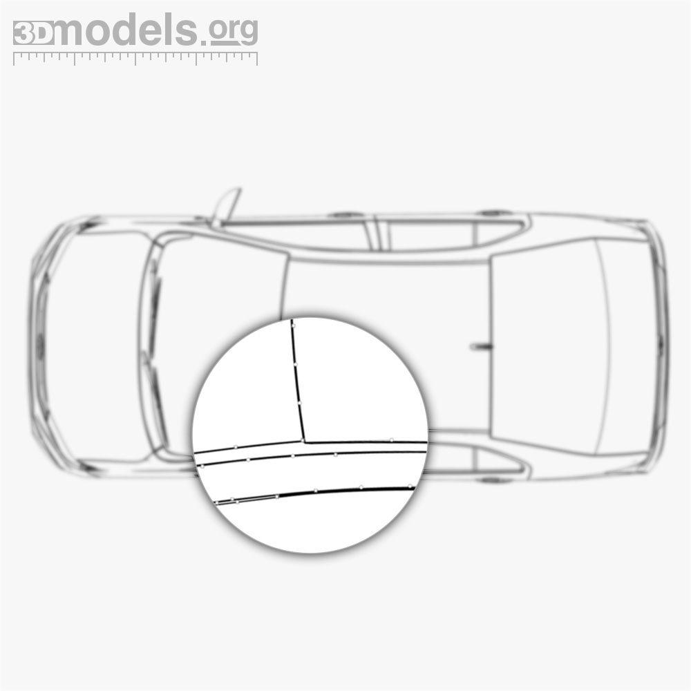 Perodua Bezza 2017 Vector Blueprint - 3DModels.org