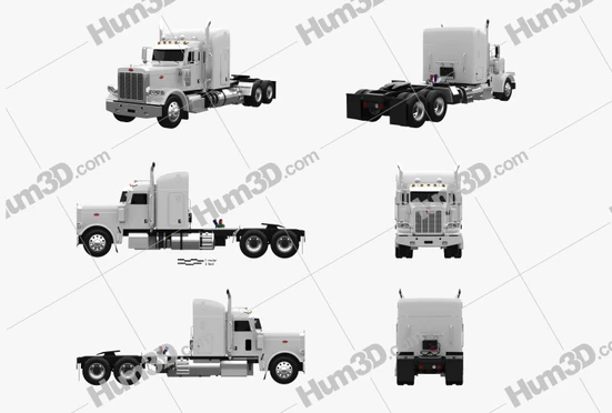 Peterbilt blueprints Download in PNG - 3DModels.org