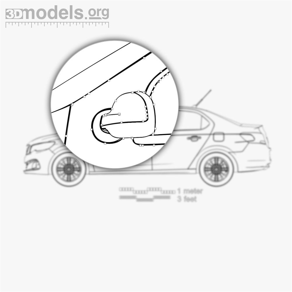 Peugeot 301 2020 Vector Blueprint - 3DModels.org