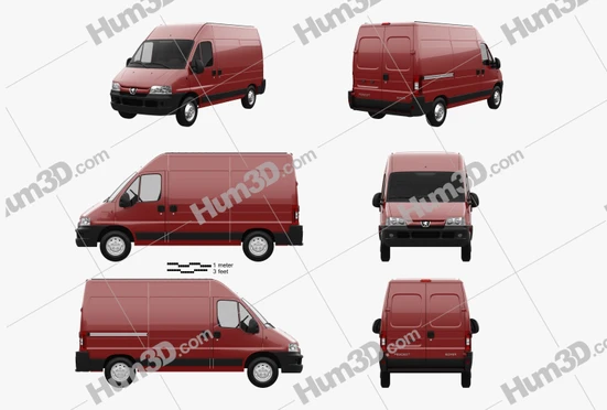 Peugeot Boxer blueprints PNG로 다운로드 - 3DModels.org
