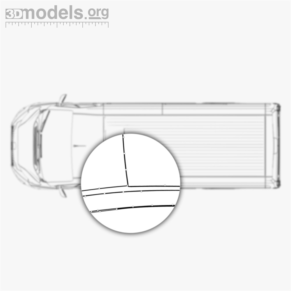 Peugeot e-Boxer Panel Van L4H3 2025 Vector Blueprint - 3DModels.org