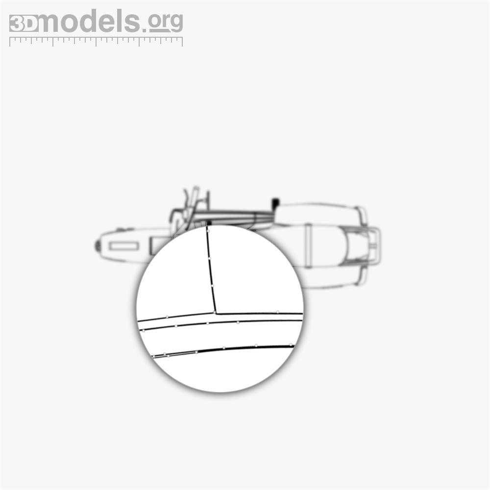 Piaggio Vespa PX 125 2012 Vector Blueprint - 3DModels.org
