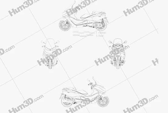 Piaggio blueprints Download in PNG - 3DModels.org