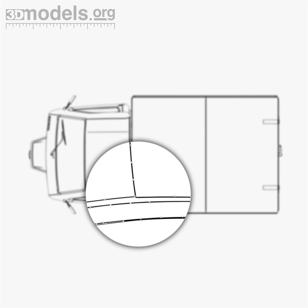Piaggio Ape TM Panel Van 2019 Vector Blueprint - 3DModels.org