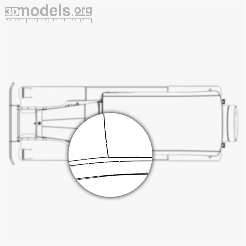 Pierce-Arrow Model 33 7-passenger Touring 1924 Vector Blueprint ...