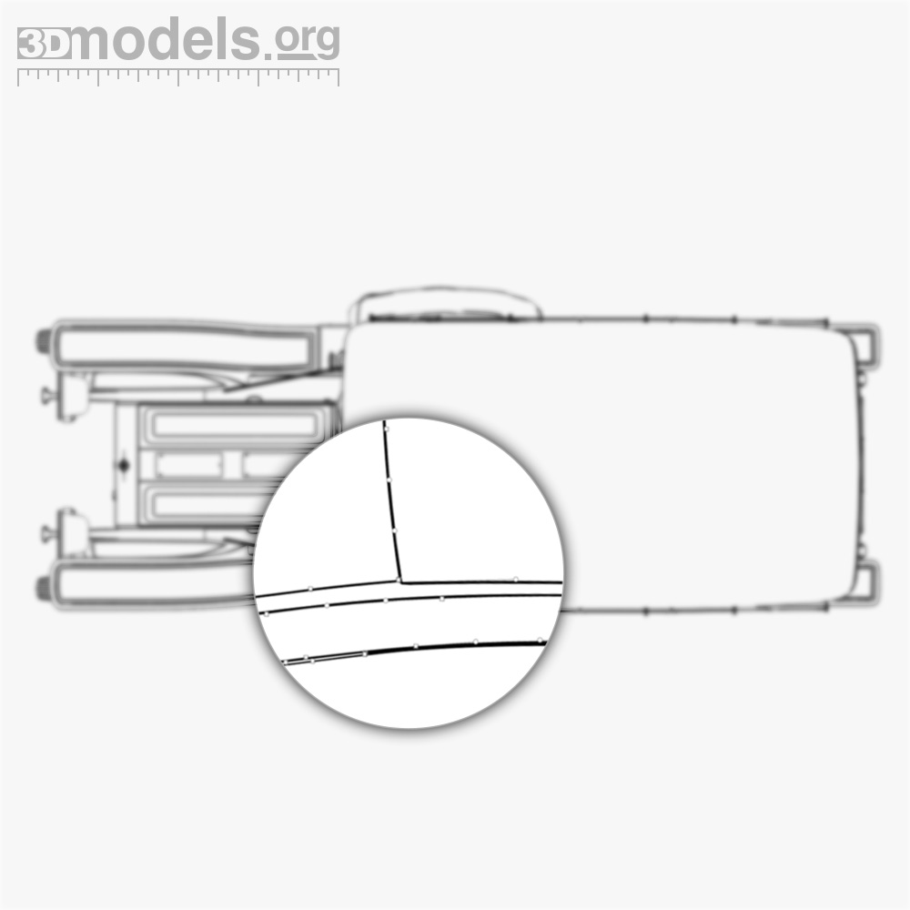 Pierce-Arrow Model 66-A 7-passenger Touring 1913 Vector Blueprint ...