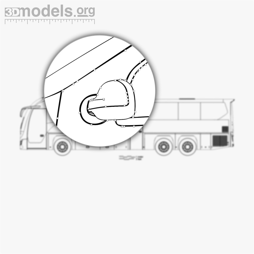 Plaxton Elite NZ-spec Autobus 2017 Plan Vectoriel - 3DModels.org
