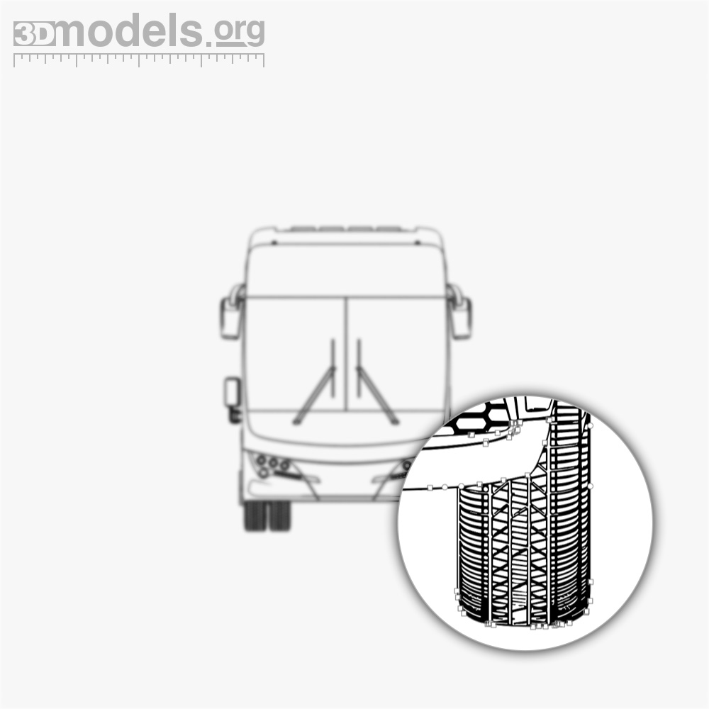 Plaxton Elite NZ-spec Autobus 2017 Plan Vectoriel - 3DModels.org
