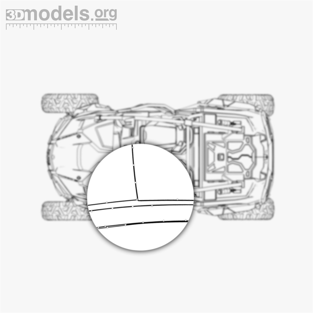 Polaris RZR 1000 Turbo S 2019 Vector Blueprint - 3DModels.org