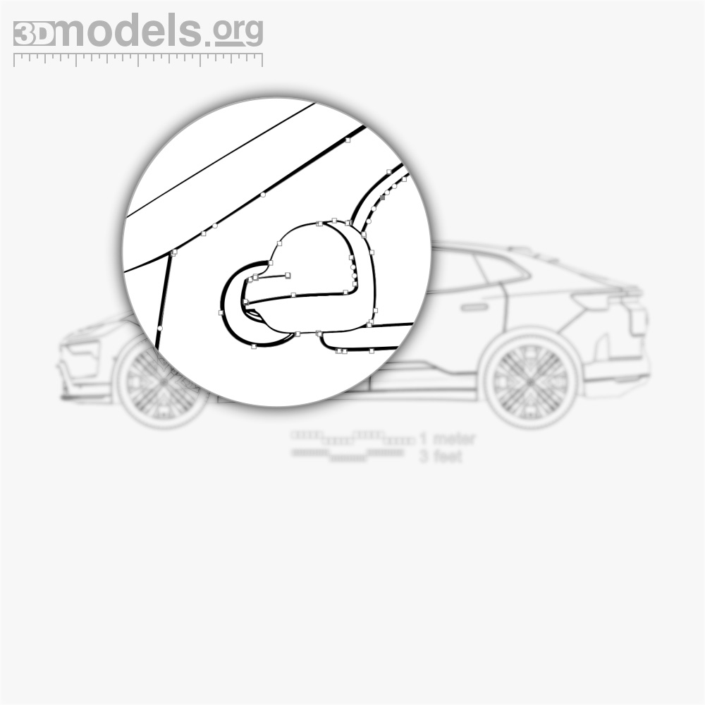 Polestar 4 2025 Vector Blueprint - 3DModels.org