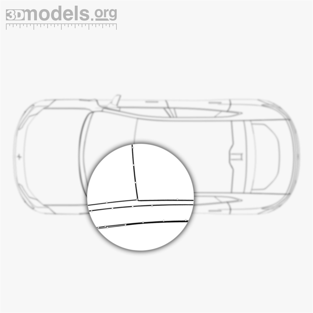 Polestar 4 2025 Vector Blueprint - 3DModels.org