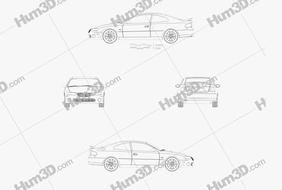 Pontiac GTO blueprints Download in PNG - 3DModels.org