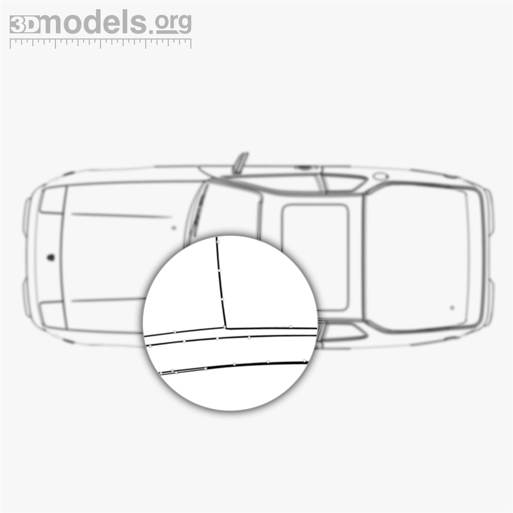 Porsche 924 1976 Vector Blueprint - 3DModels.org