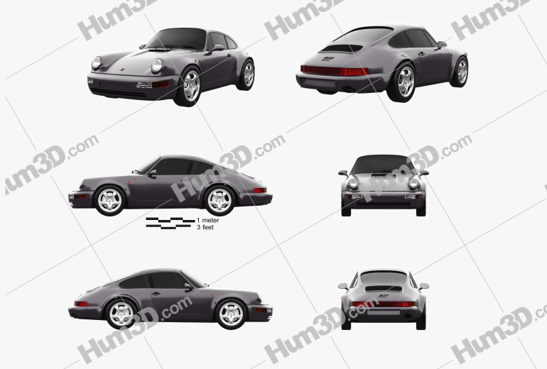 Porsche 911 Carrera 4 Coupe (964) Turbolook 30th anniversary 1996 ...