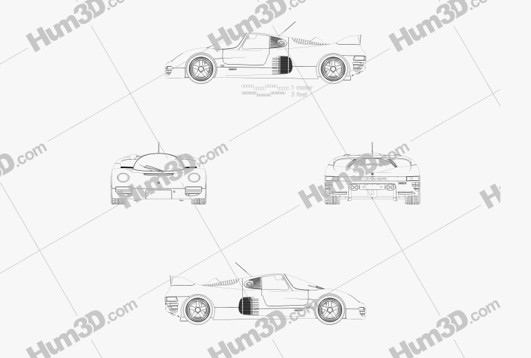 Porsche Schuppan 962CR 1994 도면 - 3DModels.org