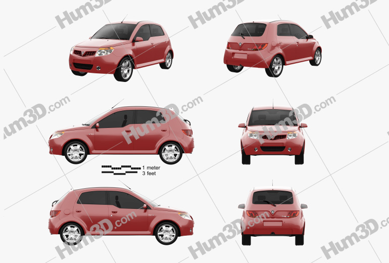 Proton Savvy 2011 Blueprint Template - 3DModels.org